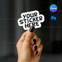 Hand Holding Sticker Mockup | Decal Mockup, Cute Sticker Mockups ...