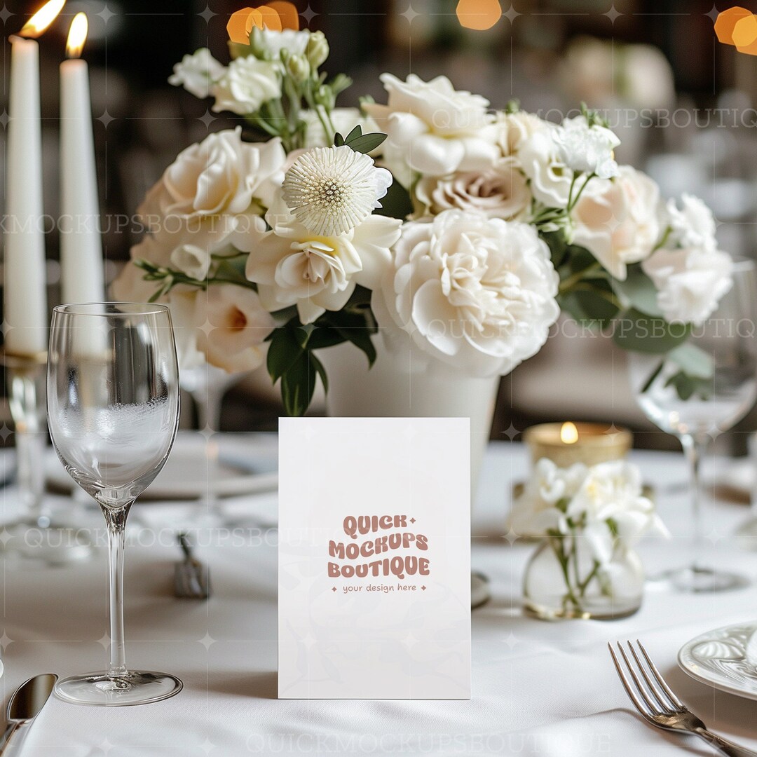 Wedding Table Mockup, Greeting Card Mockup, 5x7 Table Sign Mockup ...