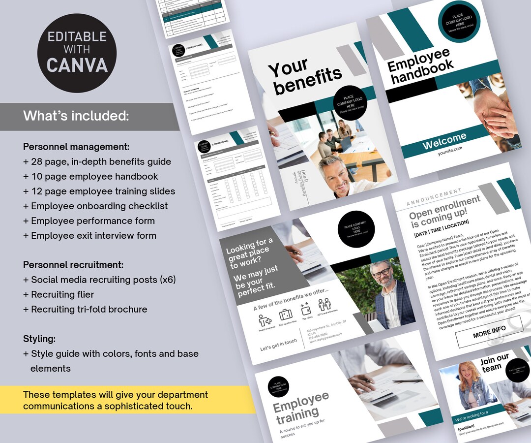 HR Canva Template Bundle - Etsy