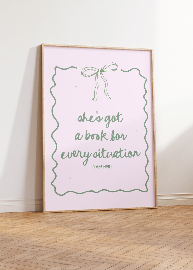 Digital Book Print Aesthetic She's Got A Book for Every Situation ...