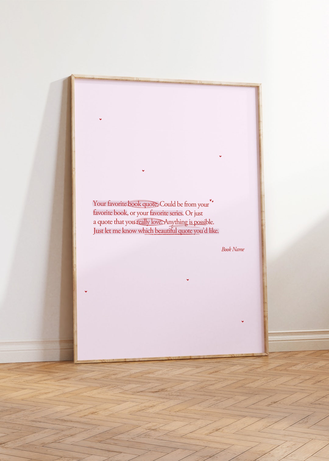 Personalized Book Quote Annotated Print Add Your Own Favorite Book ...