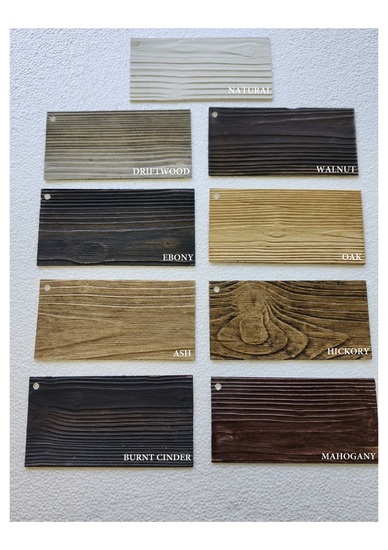 Timberlite Colour/texture Chart - Etsy