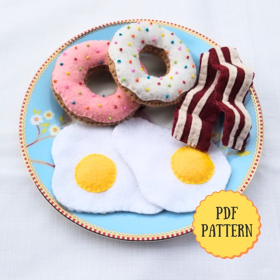 Felt Breakfast Food PDF PATTERN - Etsy
