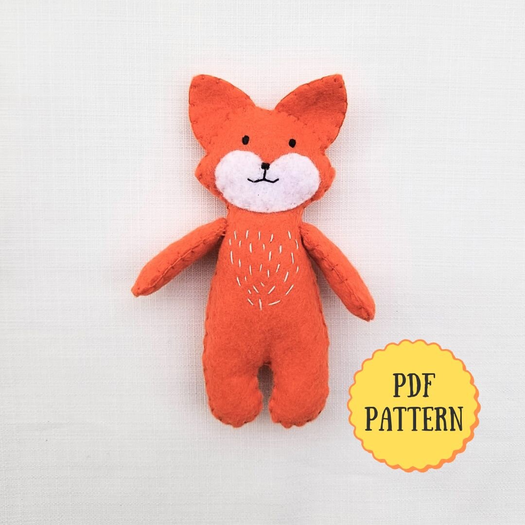 Woodland Felt Fox PDF Pattern - Etsy