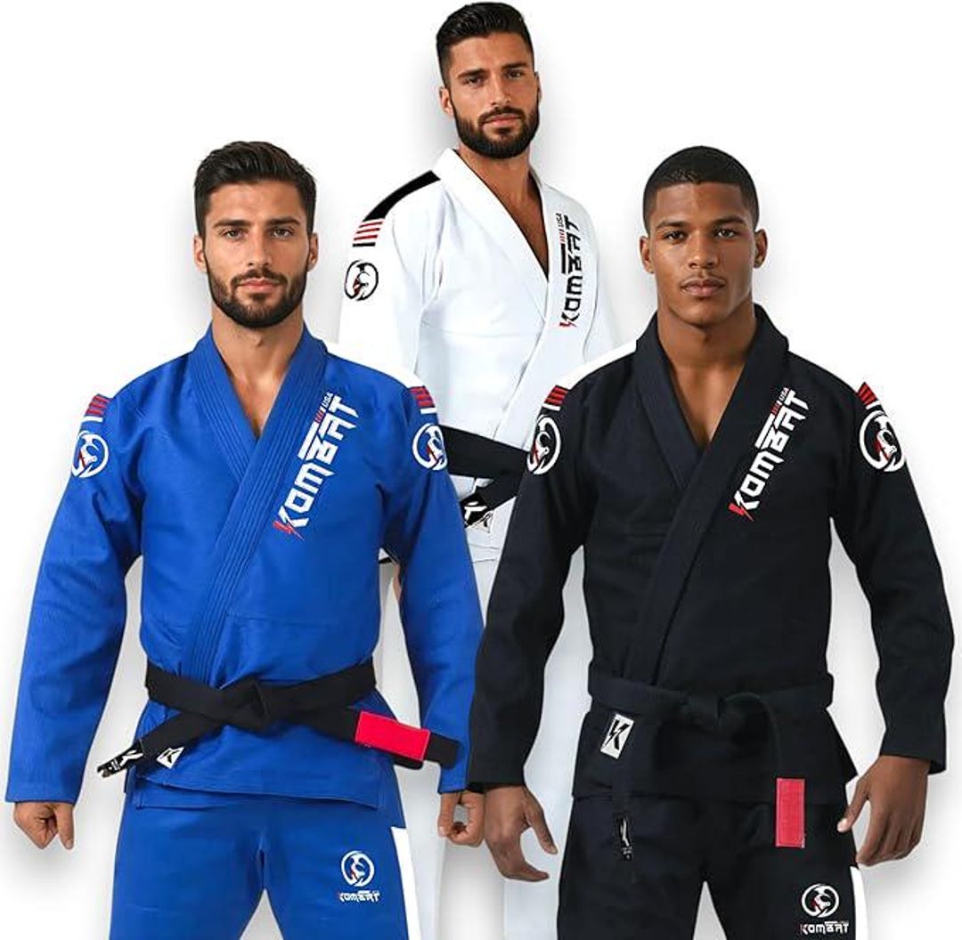 Kombat USA Thunder BJJ Gi for Men, Durable Brazilian Jiu-jitsu Gi, Free White Belt, IBJJF ...