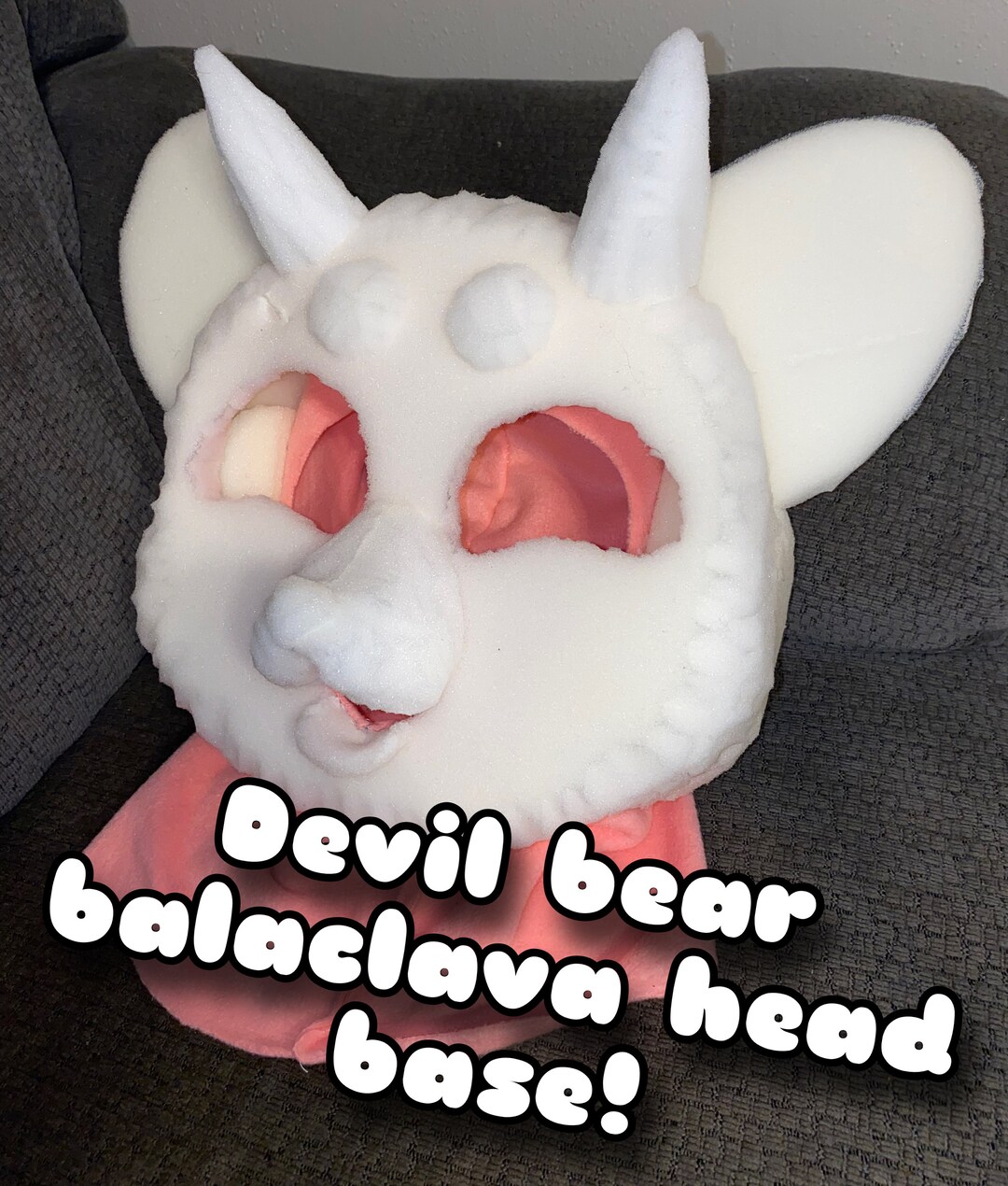 Devil Horned Bear Balaclava Fursuit Head Base - Etsy