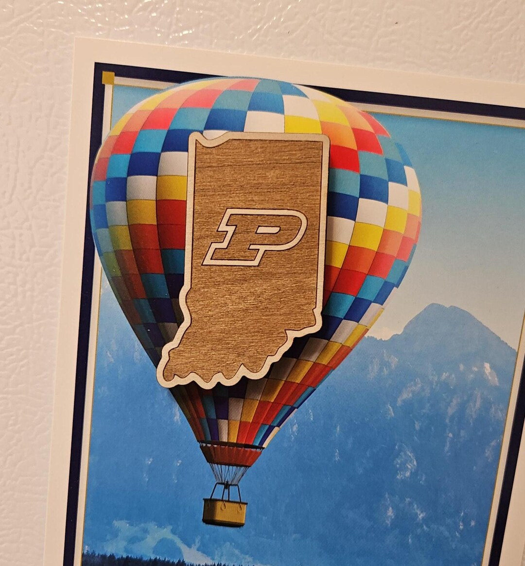 State of Indiana Purdue Magnet - Etsy