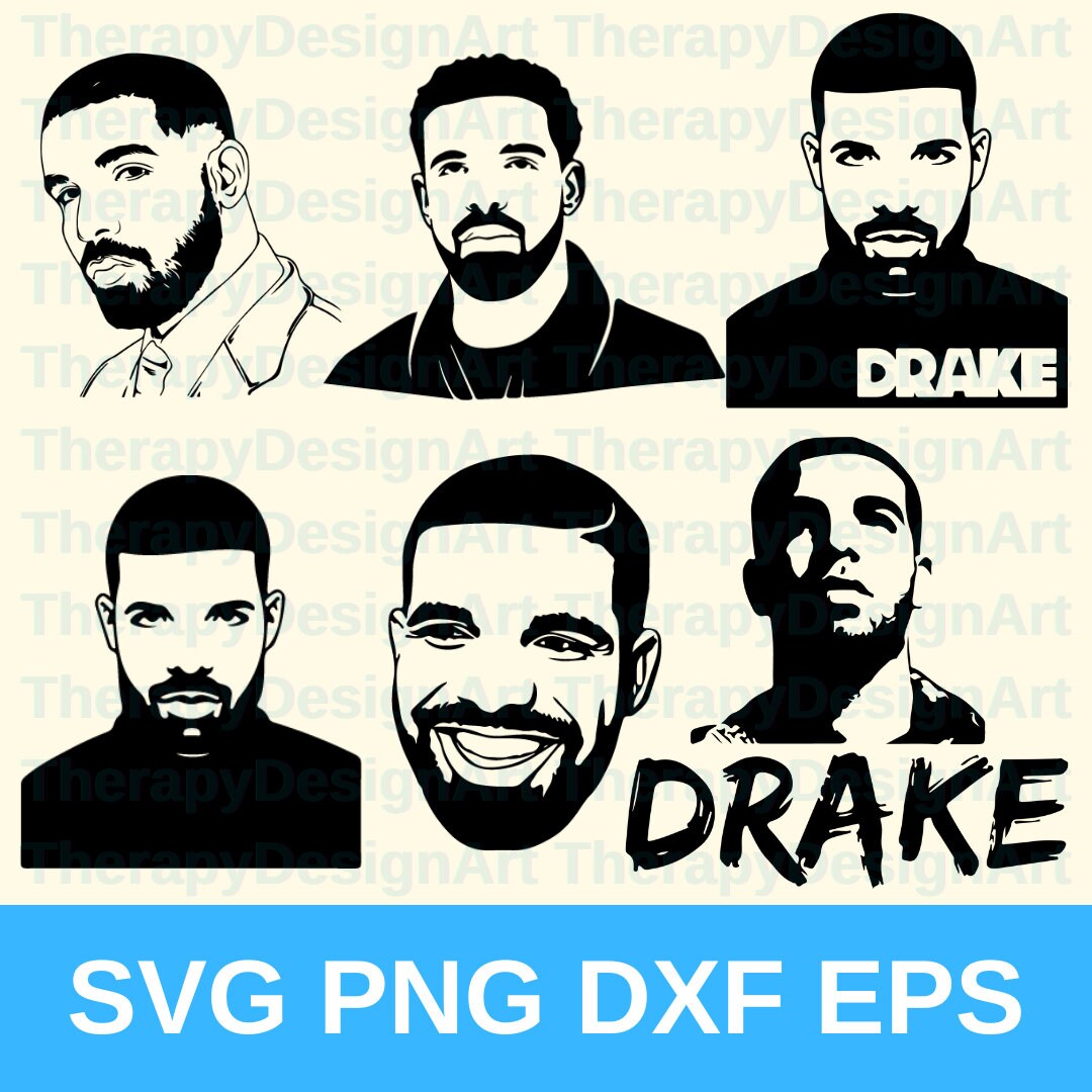 Arquivo Drake Svg, Drake Vector, Drake Png, Drake Wall Art, Drake ...