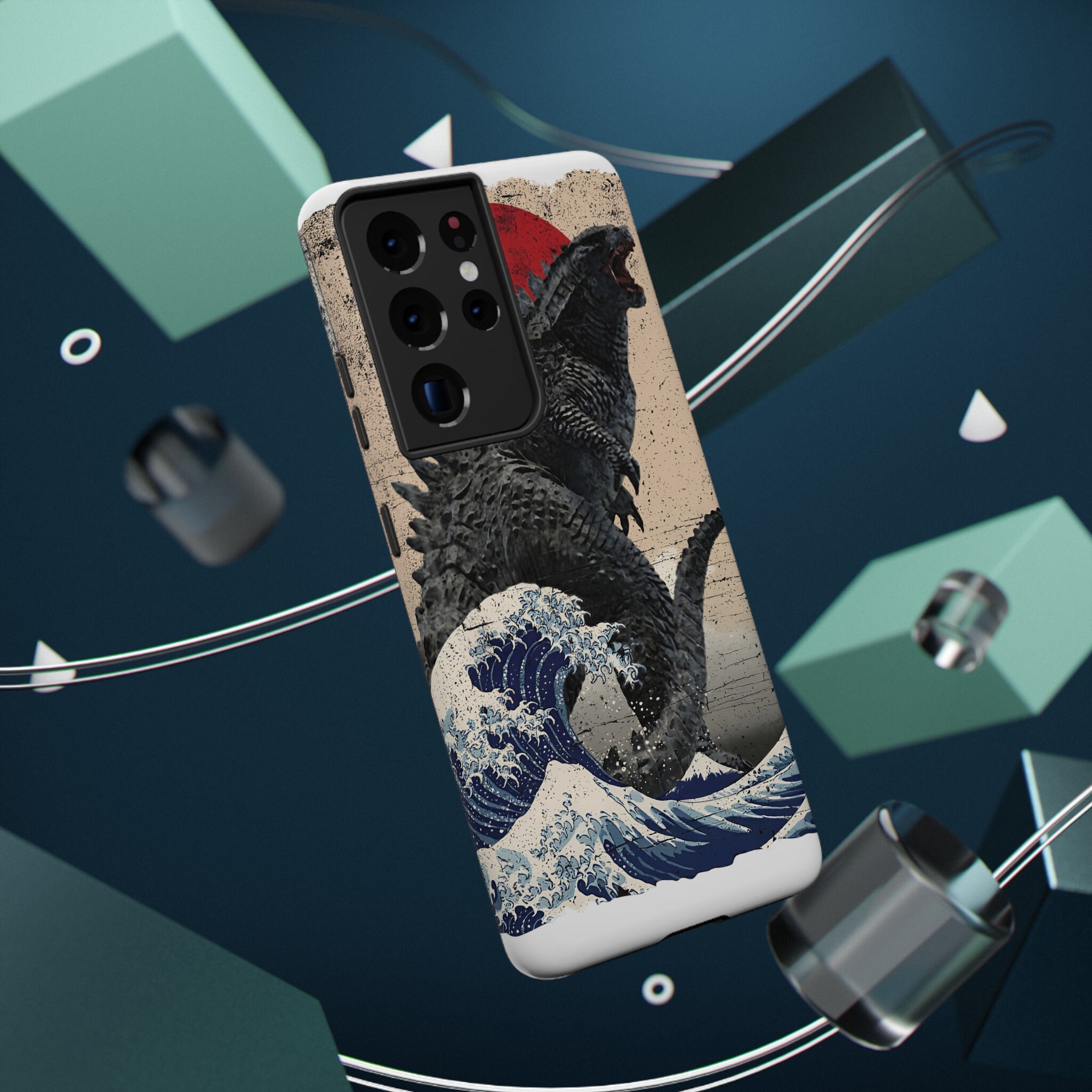 Impact-resistant Cases Vintage Godzilla in Ocean & Sunset - Etsy