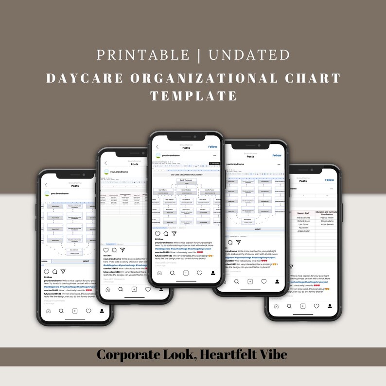 Editable Daycare Organizational Chart Template | Preschool Staff ...