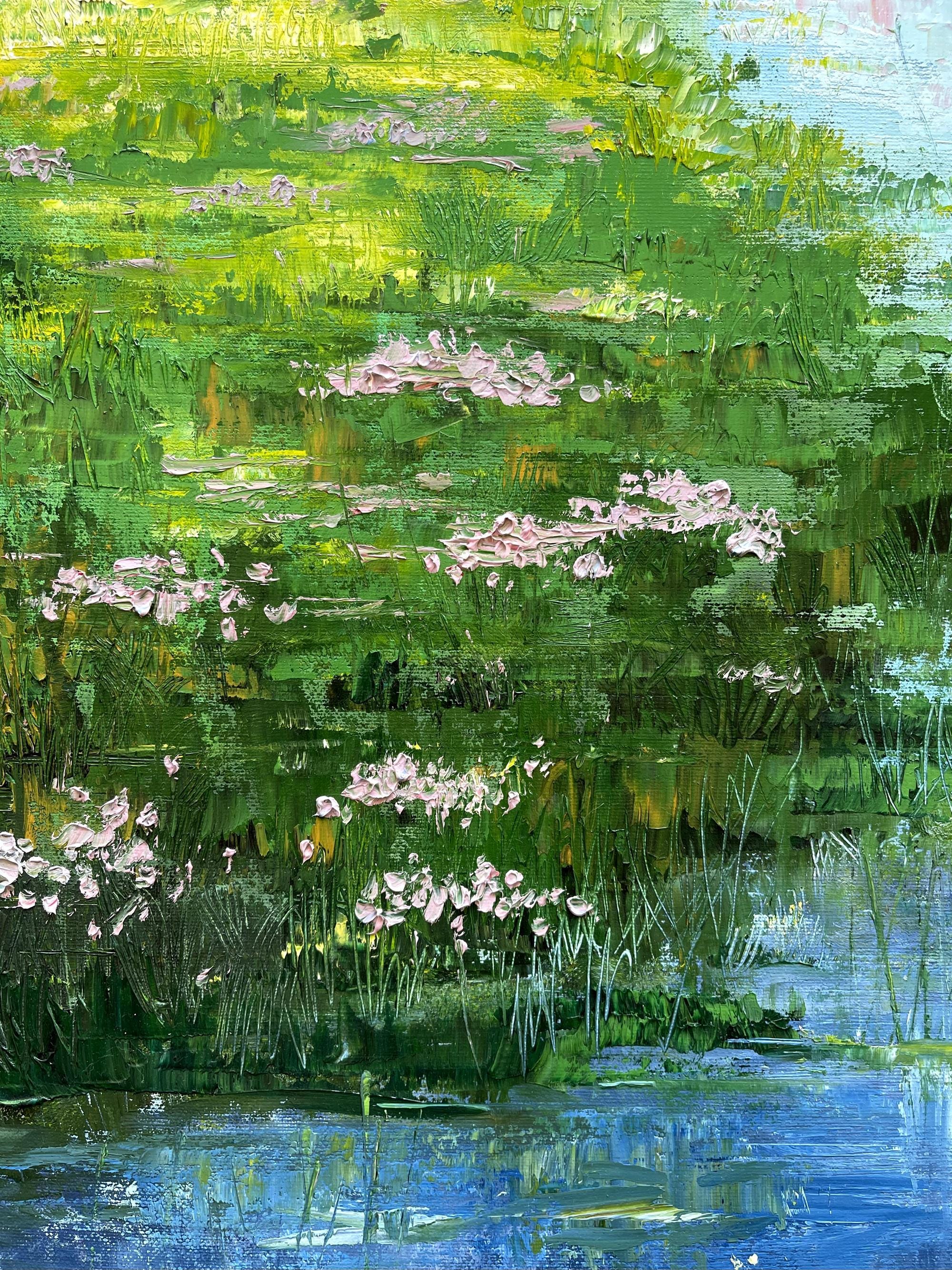 Riverbank Painting on Canvas, Original Artwork, Nature-inspired Art ...
