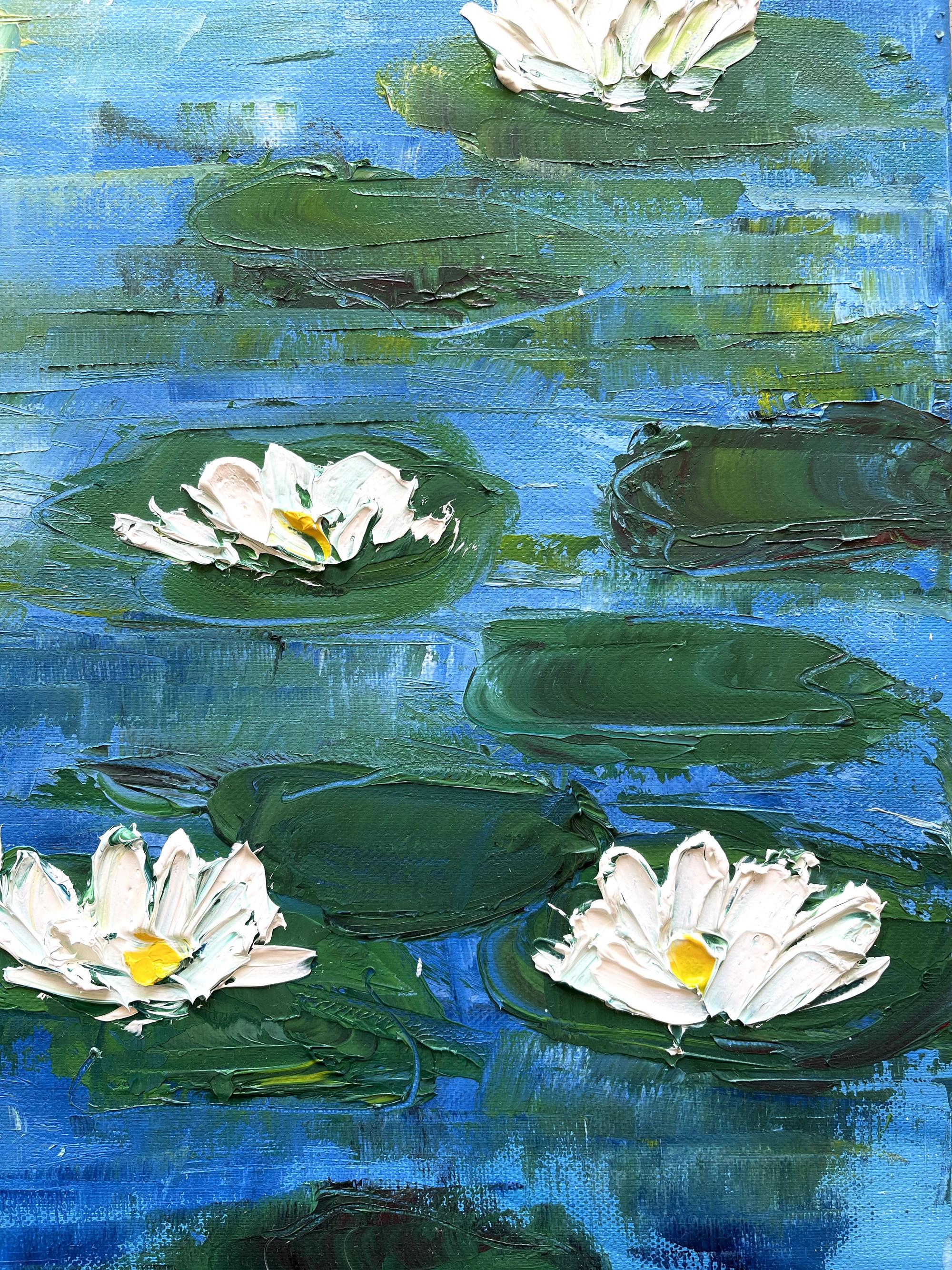 Lily Pads: Water Lily, Water Lily Painting on Canvas, Original Artwork ...