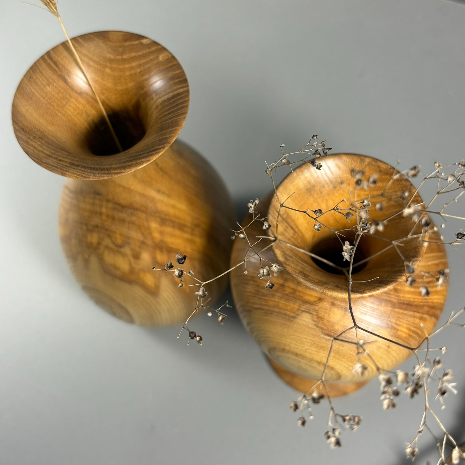Handmade Ash Wood Vase Set: Unique Decorative Vases - Etsy