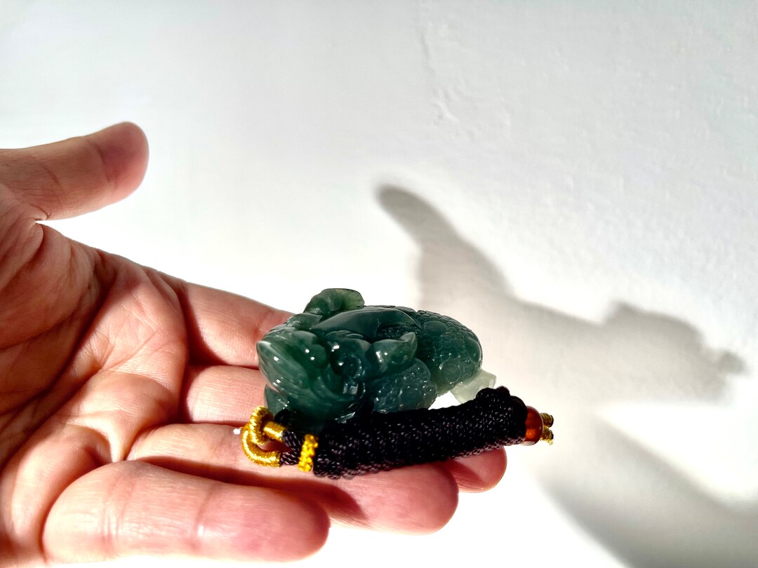 Expertly Hand Carved Jade Money Toad Pendant - Etsy