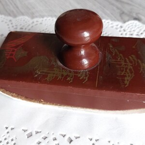 Vintage Ink Blotter, Hand Painted, With Round Handle, Collectible Ink ...