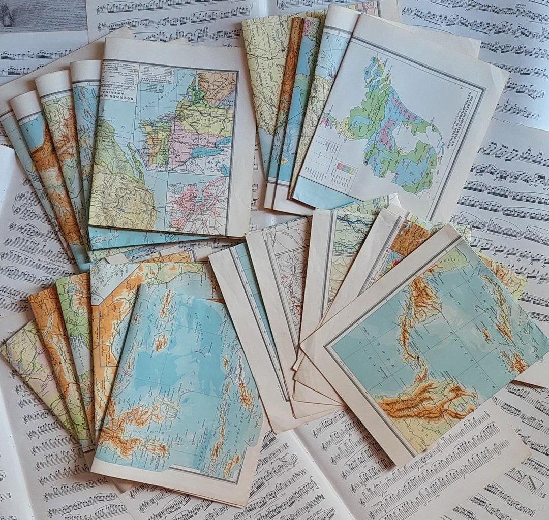 Vintage Maps 1939 / Vintage Atlas Maps for Junk Journals, Vintage ...