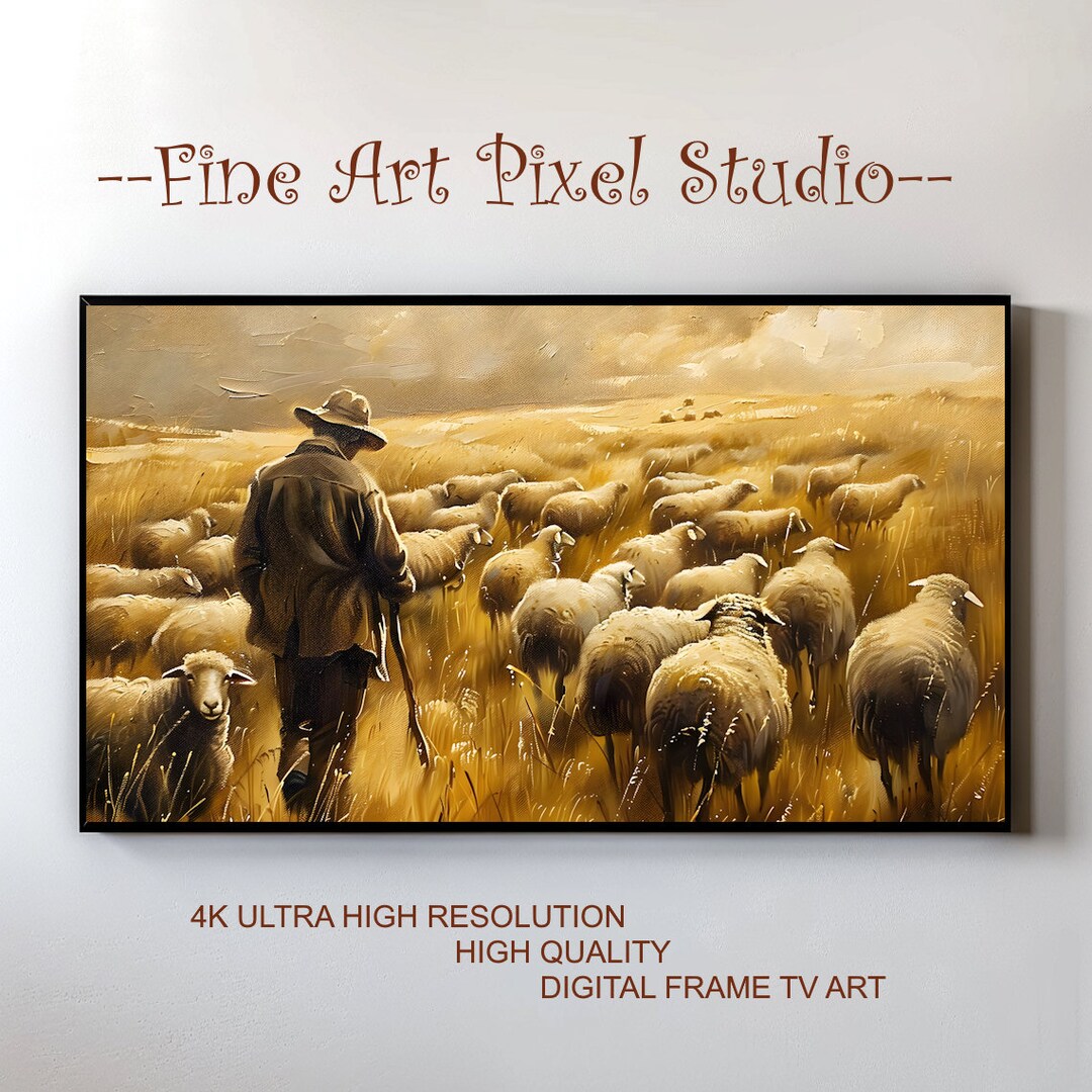 Shepherd in Texas Vintage 4K Digital Art for Frametvs - Etsy
