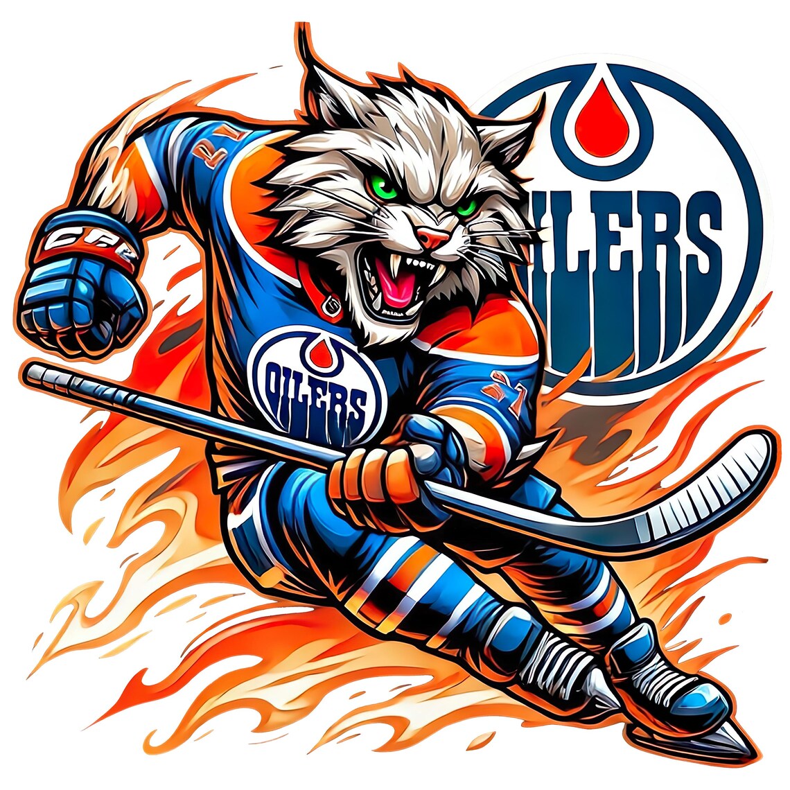 High Quality PNG JPG - American Hockey Graphic Art Edmonton - Oilers ...