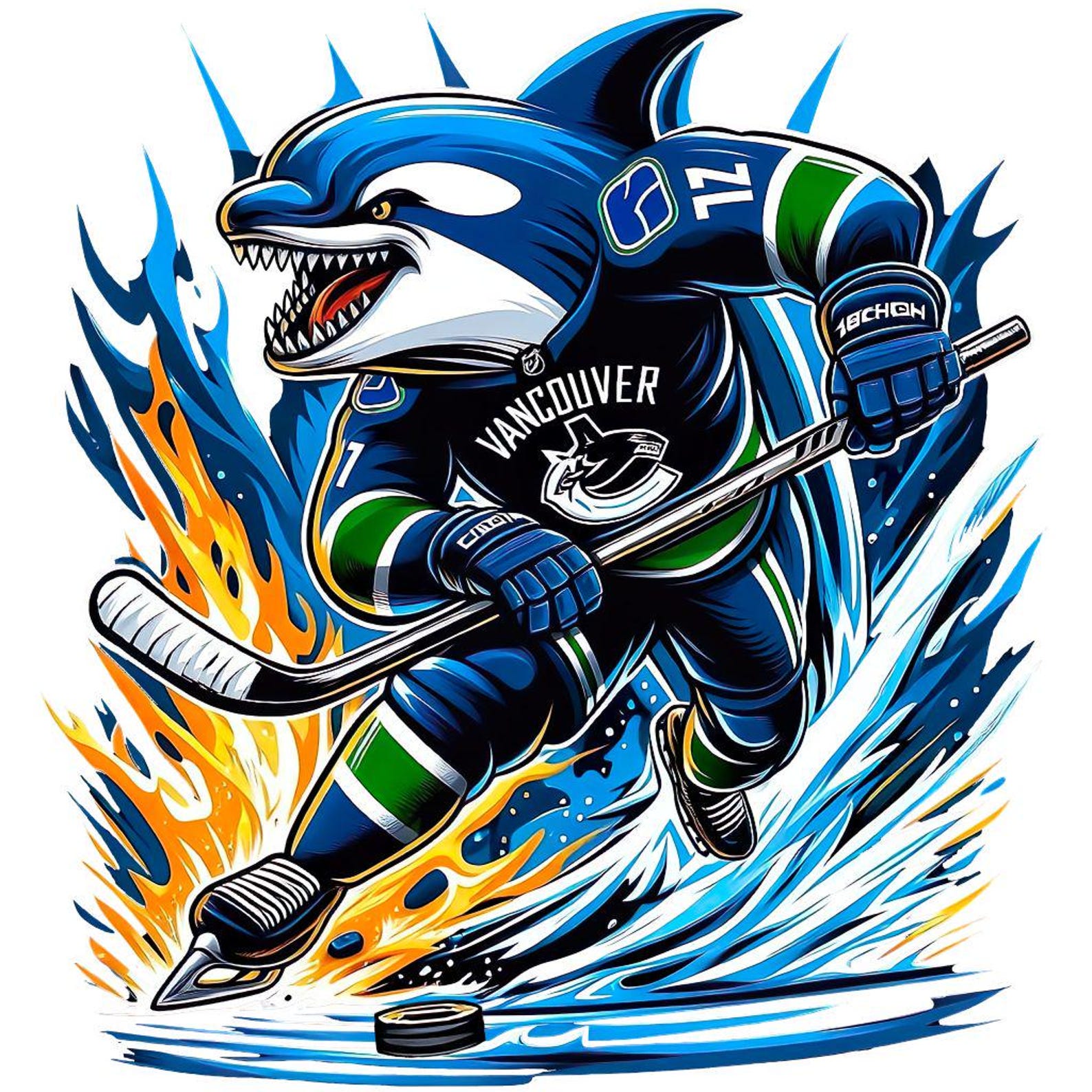 Vancouver Canucks Orca Art: Hockey Fan PNG JPG (digital Download) - Etsy