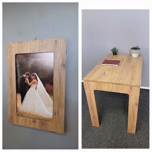 Framed Wall Mounted Table, Space Saving Dining Table, Murphy Desk ...