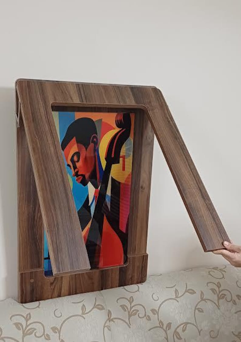 Framed Wall Mounted Table, Space Saving Dining Table, Murphy Desk ...