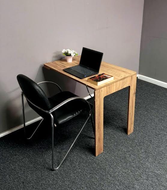 Wall Mounted Folding Mirrored Murphy Table, Framed Wooden Wall Mounted ...