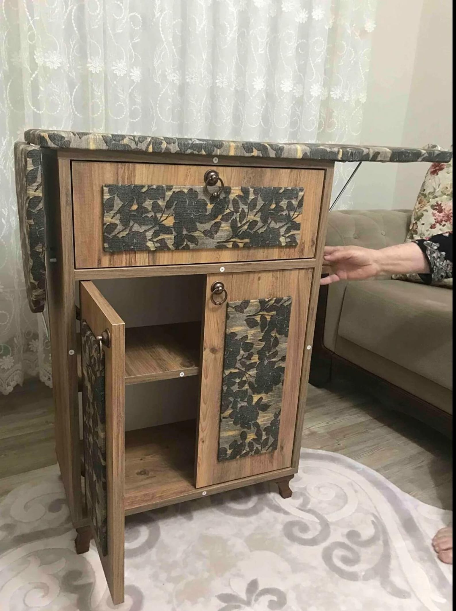 Multifunctional Ironing Board With Cabinet, Foldable, Stylish and ...