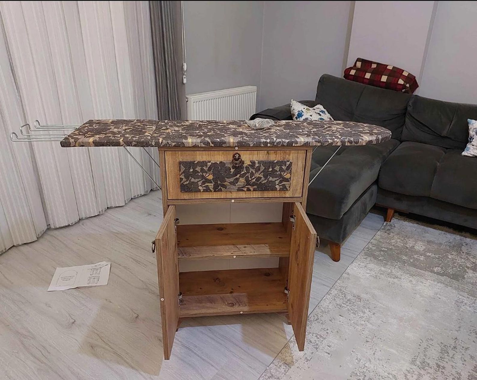 Multifunctional Ironing Board With Cabinet, Foldable, Stylish and ...