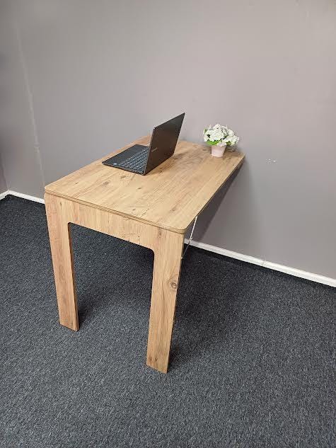 Wall Mounted Folding Mirrored Murphy Table, Framed Wooden Wall Mounted ...