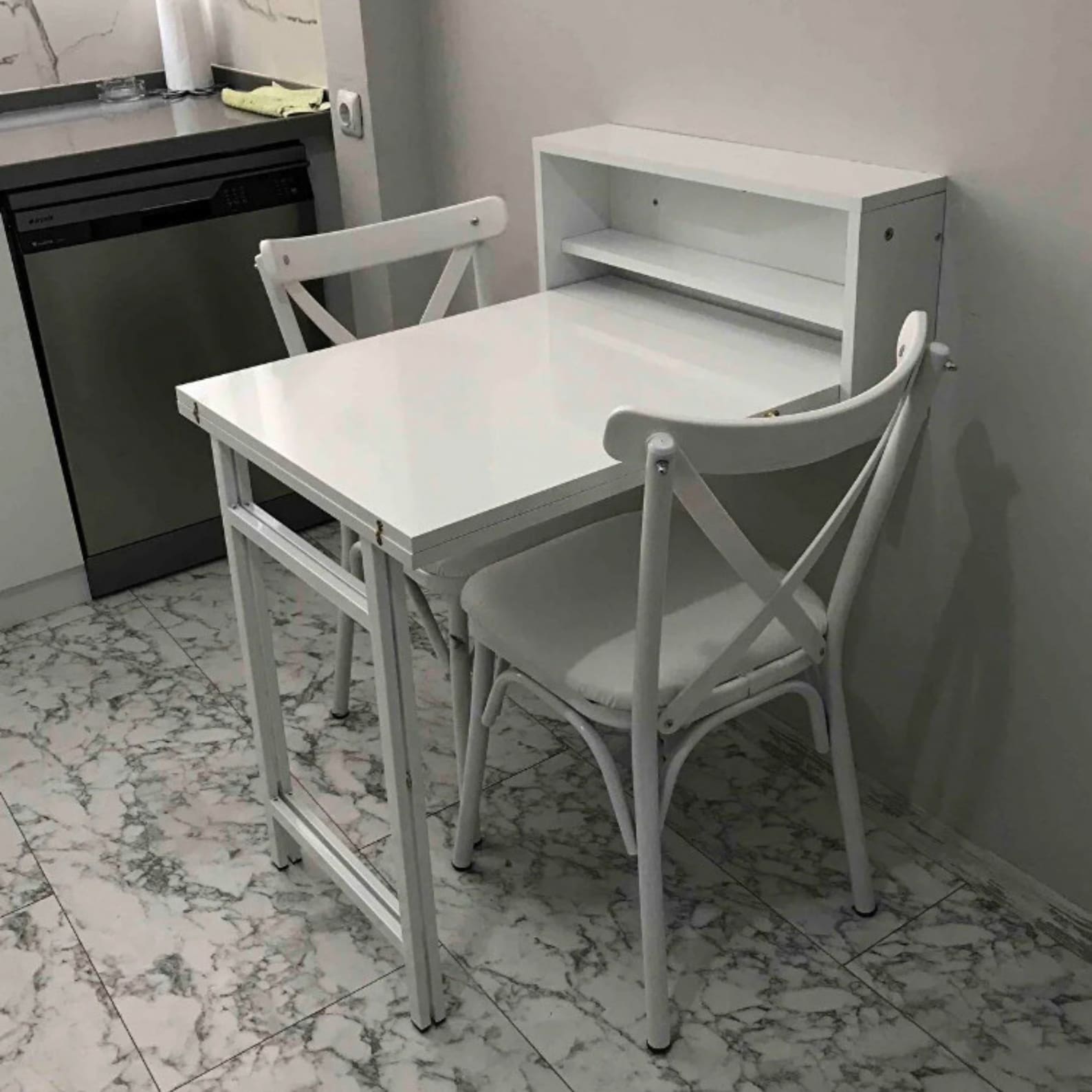 Wall Mounted Folding Smart Kitchen Table, Space-saving Practical Table ...