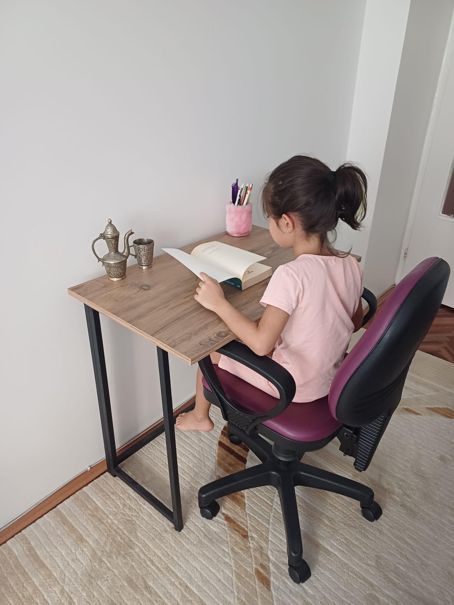Folding Murphy Table With Portable Shelves, Metal Leg Folding Study ...
