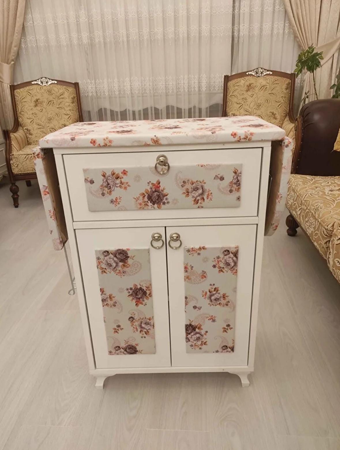 Multifunctional Ironing Board With Cabinet, Foldable, Stylish and ...