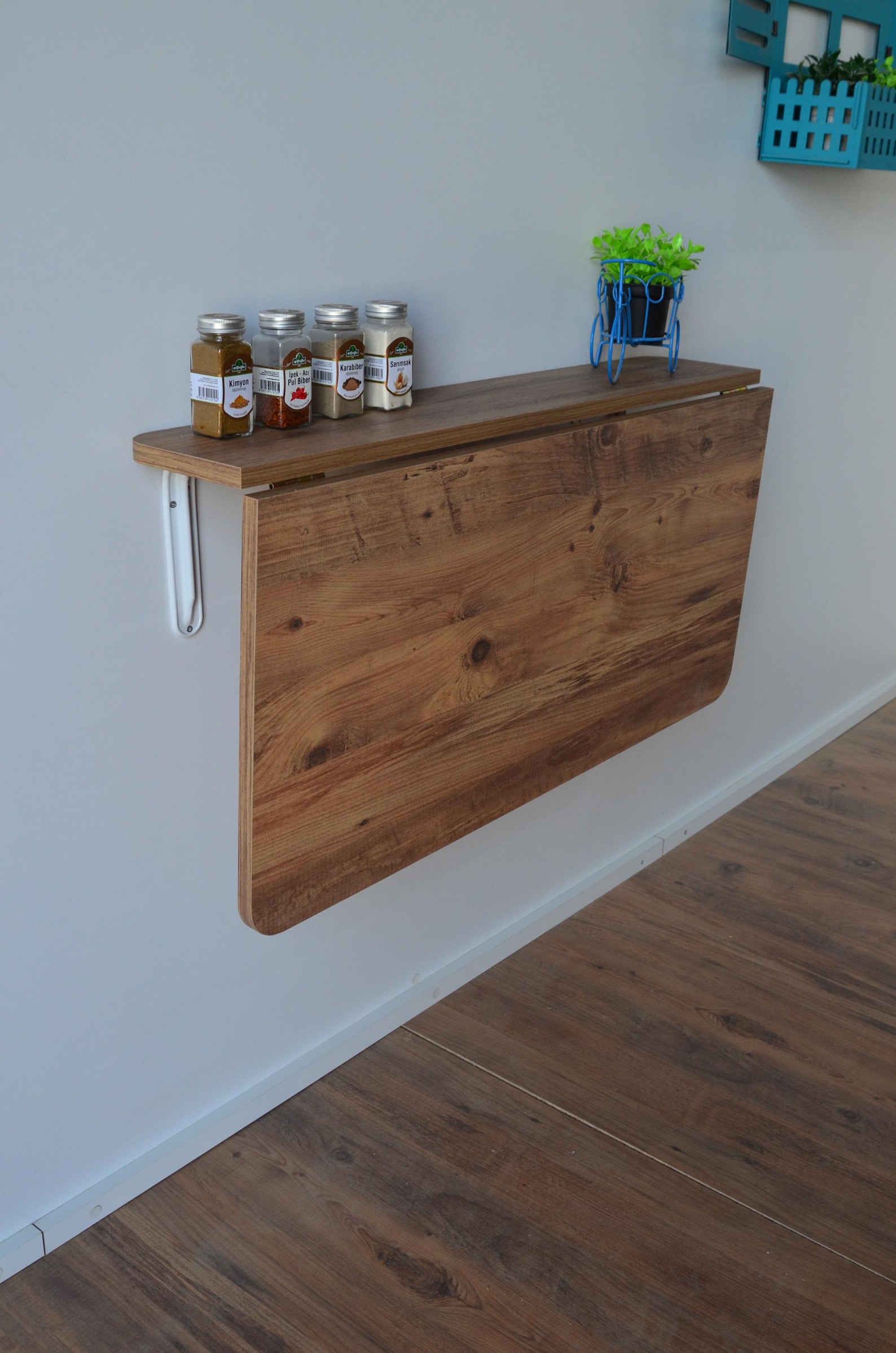 Wall Mounted Folding Kitchen Table, Folding Dining Table, Small Space ...