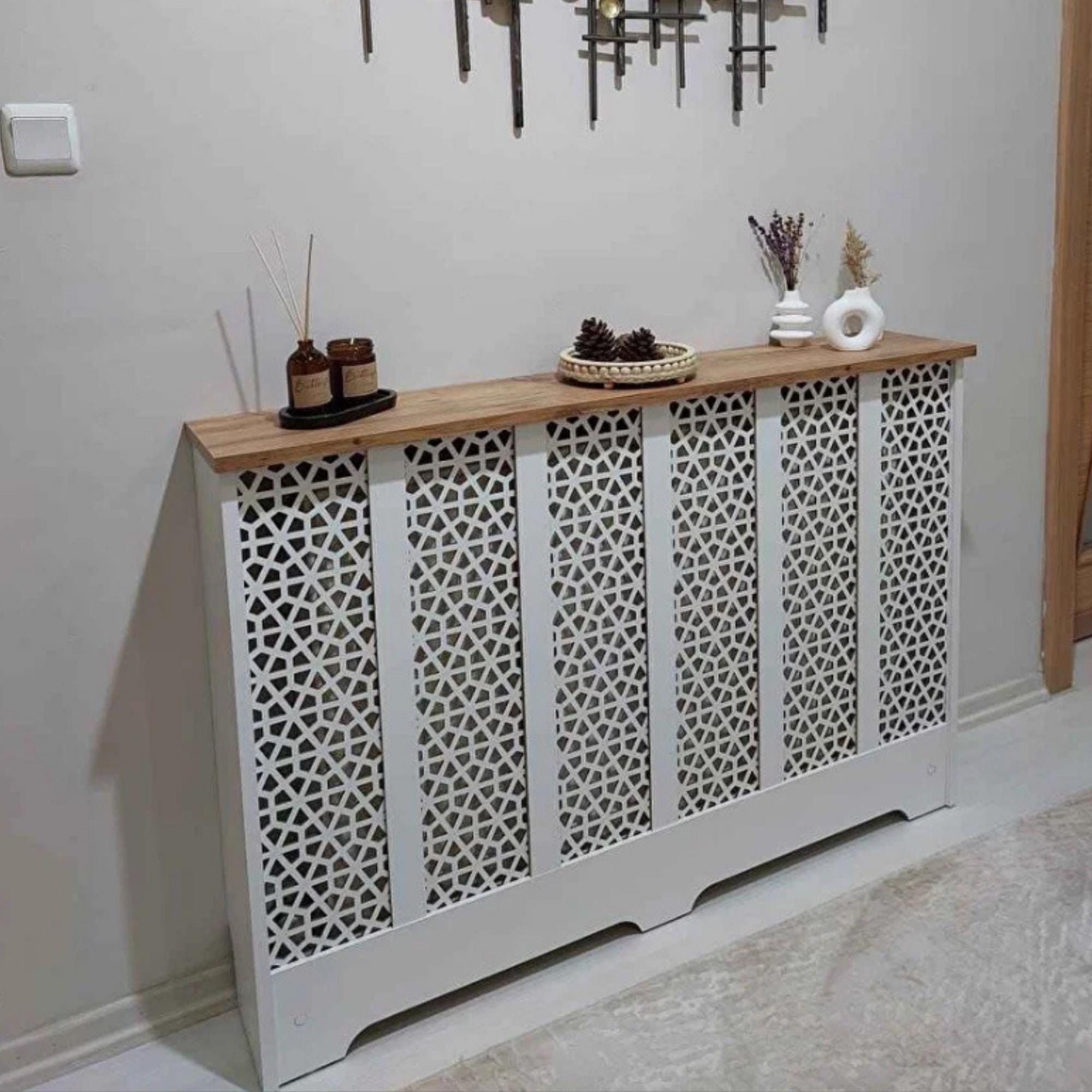 Wooden Radiator Concealing Drawer, Radiator Storage Cabinet, Radiator ...