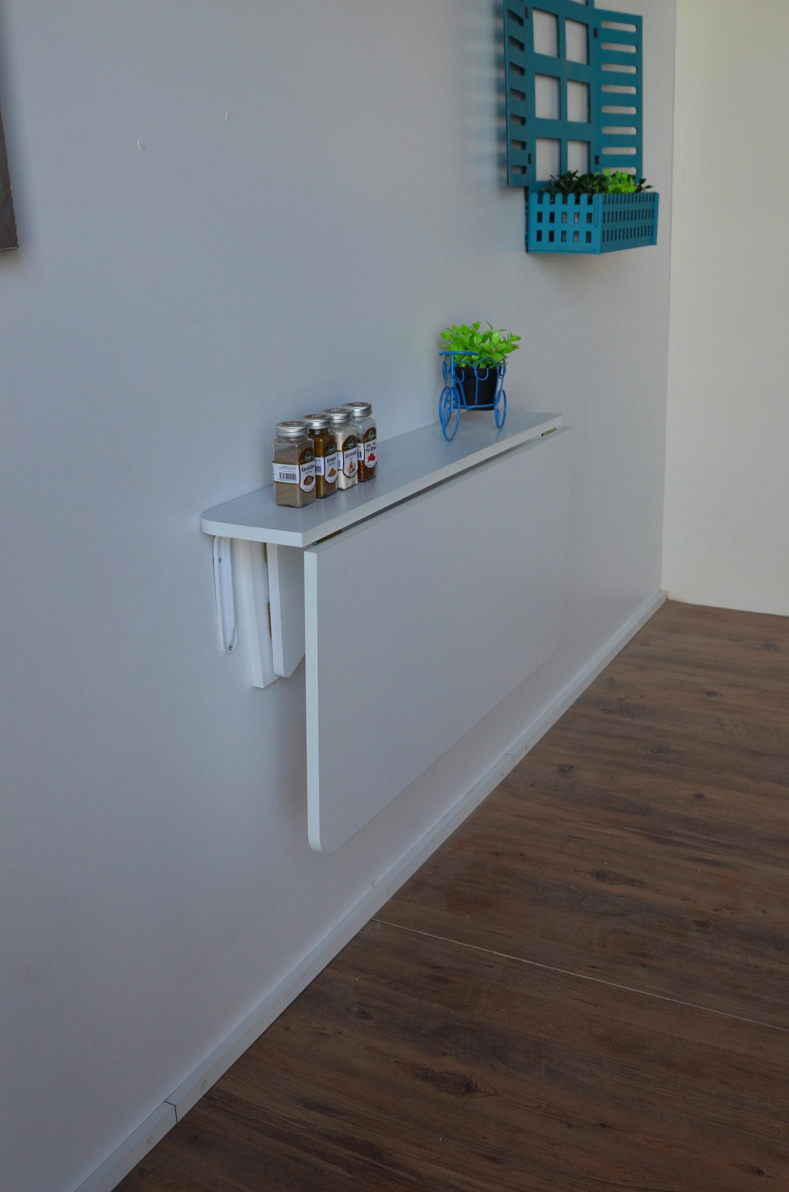 Wall Mounted Folding Kitchen Table, Folding Dining Table, Small Space ...