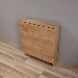 Wooden Folding Kitchen Table, Portable Folding Dining Table, Wooden ...