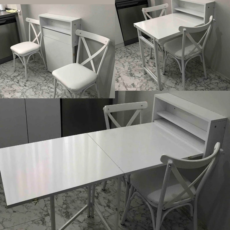 Wall Mounted Folding Smart Kitchen Table, Space-saving Practical Table ...