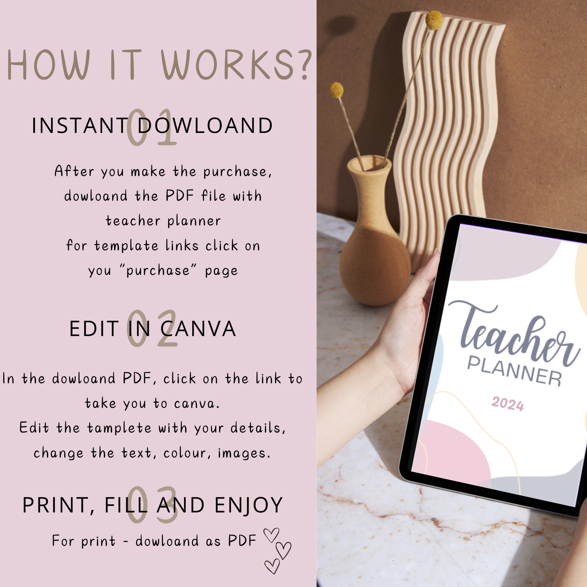 Interactive Digital Planner Teacher Planner Goodnotes Planner iPad ...