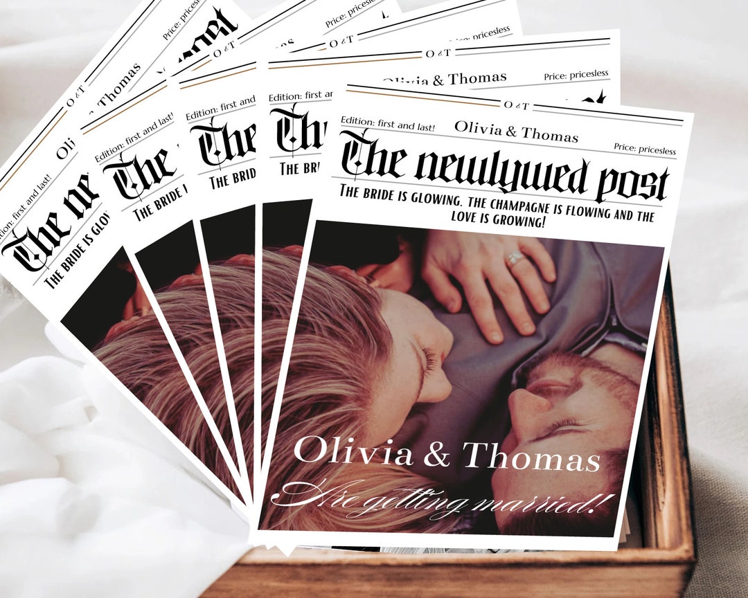 Printable Newspaper Wedding Program Wedding Template Beatiful Ceremony ...