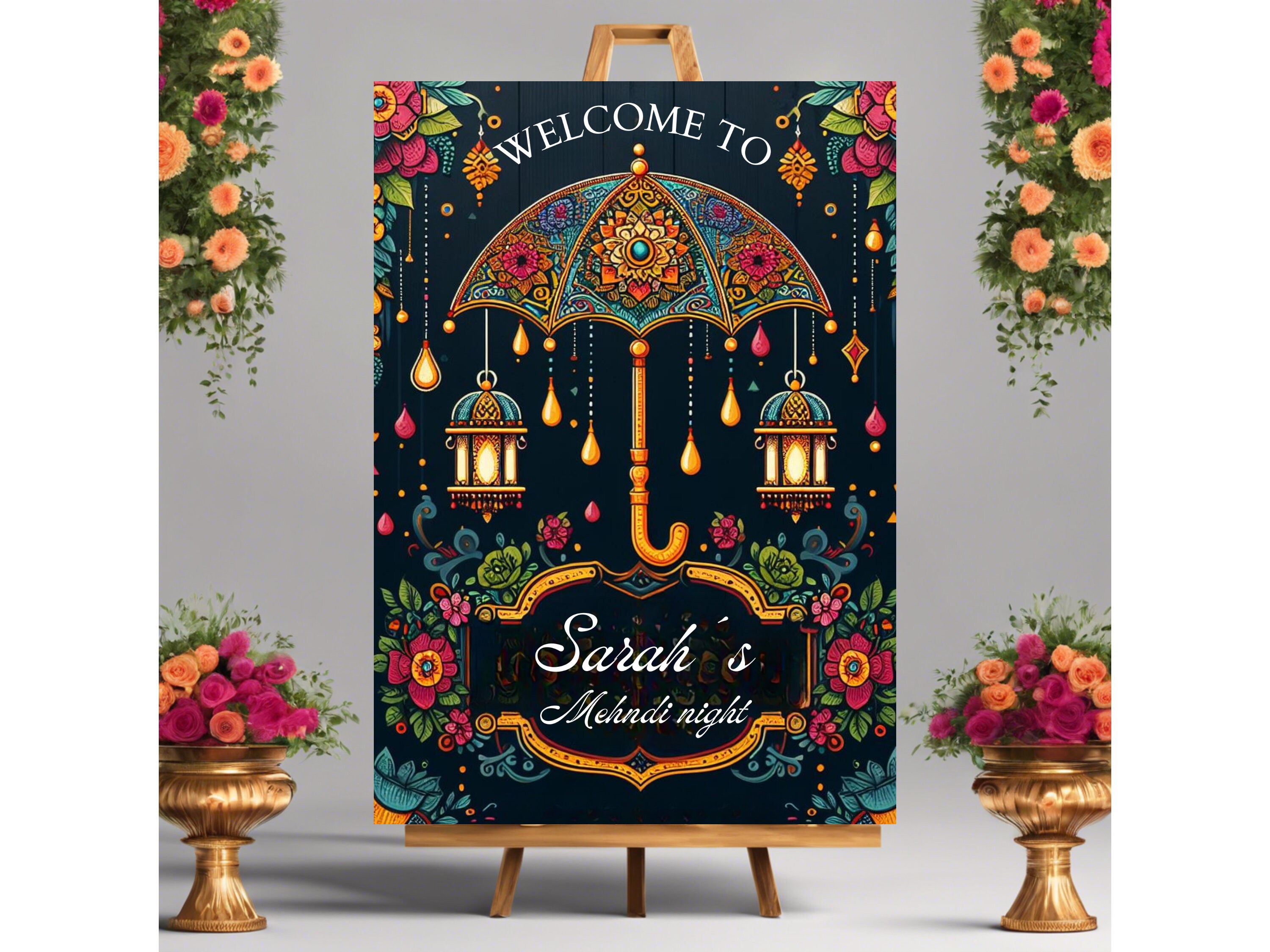 Mehndi Welcome Signs as Mehndi Decor, Mehndi Posters & Mehendi Welcome ...
