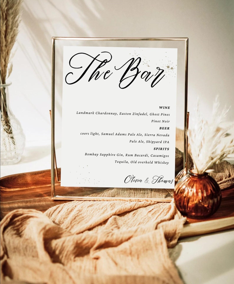 Minimalistic the Bar Menu Sign Modern Drink Menu Signature Drinks ...