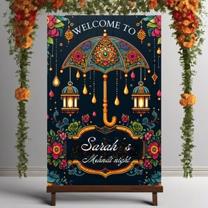 Mehndi Welcome Signs as Mehndi Decor, Mehndi Posters & Mehendi Welcome ...