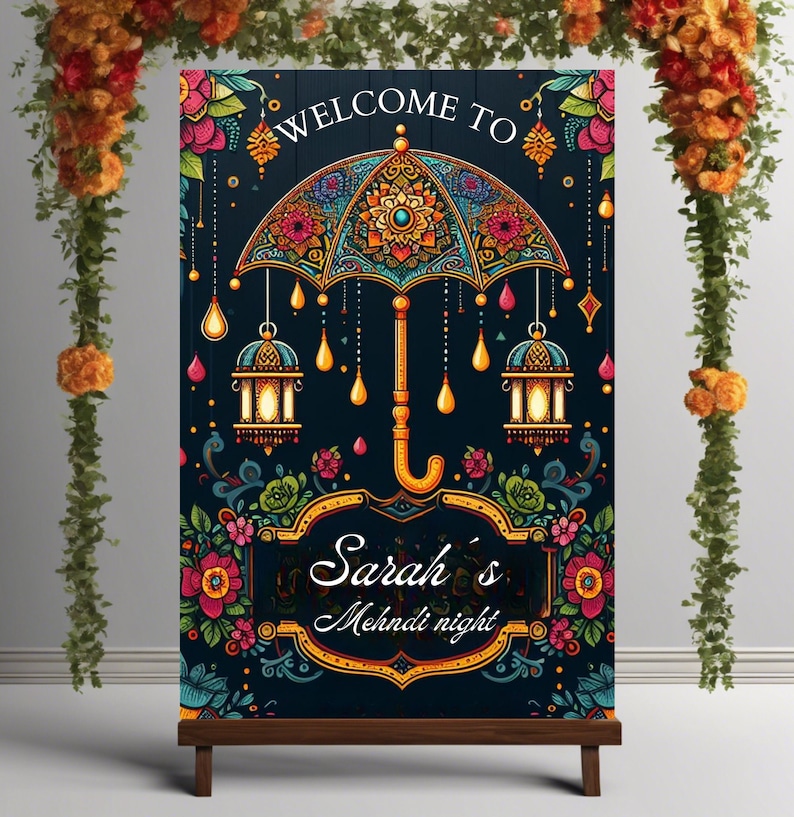 Mehndi Welcome Signs as Mehndi Decor, Mehndi Posters & Mehendi Welcome ...