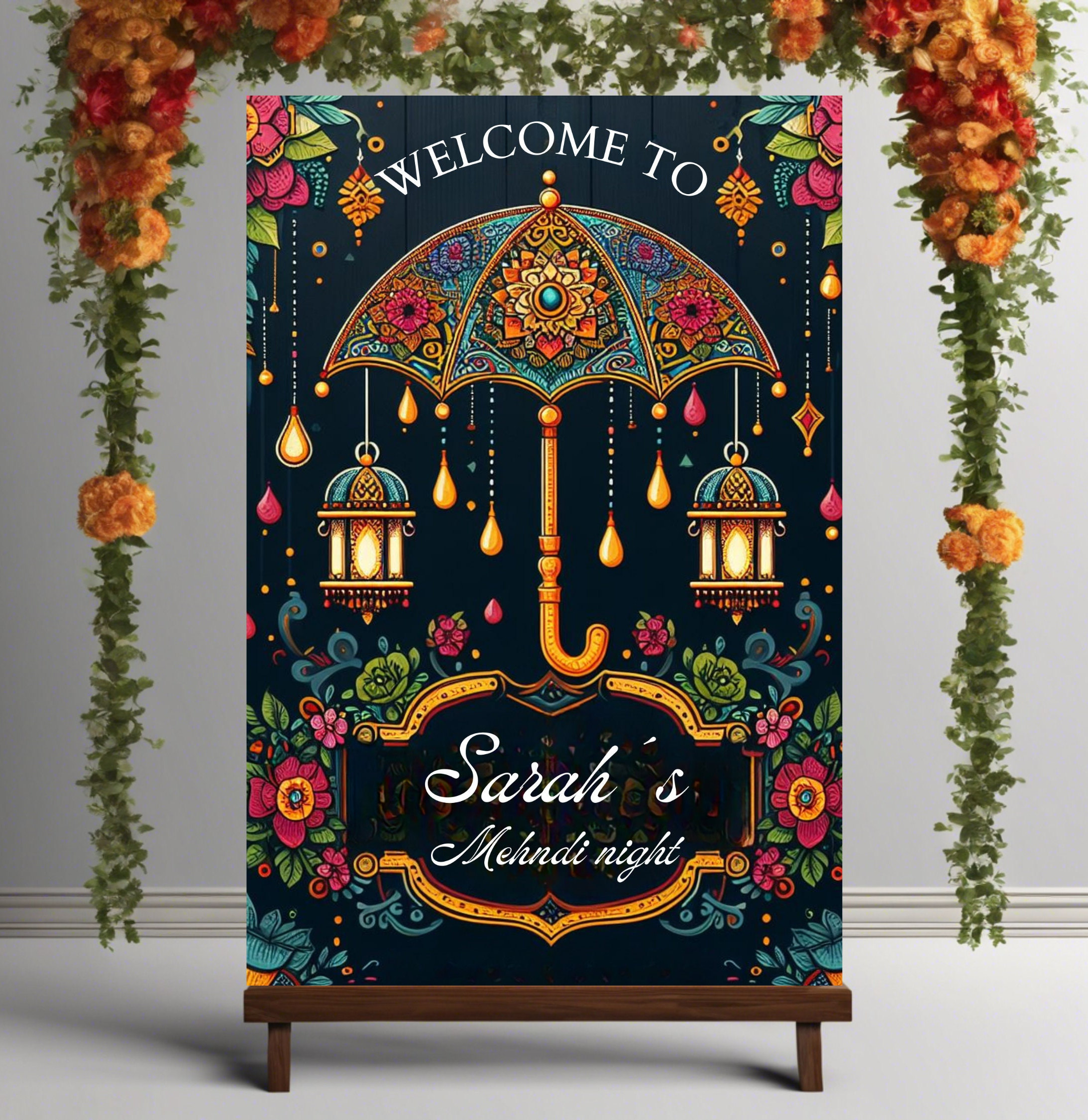 Mehndi Welcome Signs as Mehndi Decor, Mehndi Posters & Mehendi Welcome ...