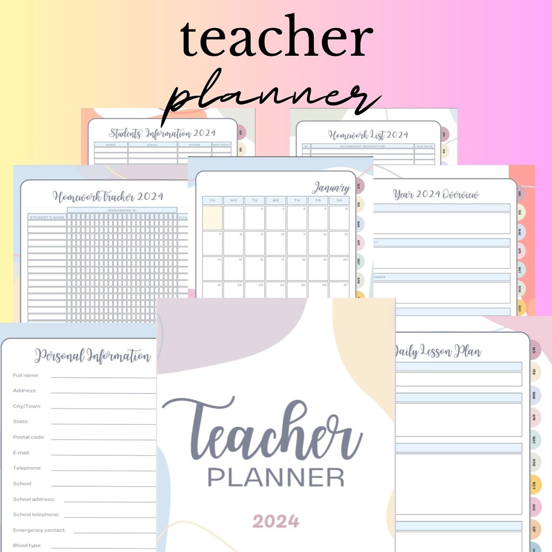 Interactive Digital Planner Teacher Planner Goodnotes Planner iPad ...