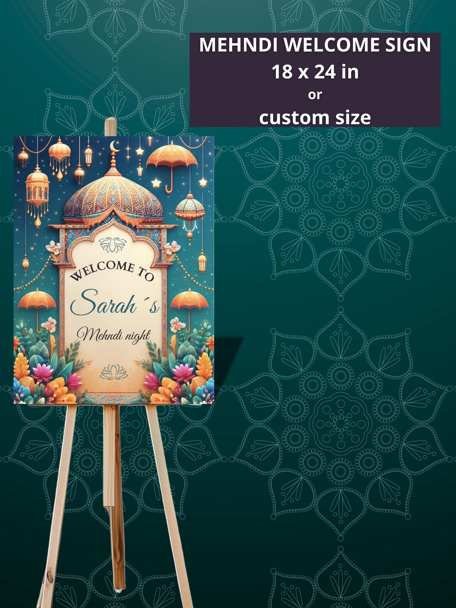 Mehndi Welcome Signs as Mehndi Decor, Mehndi Posters & Mehendi Welcome ...