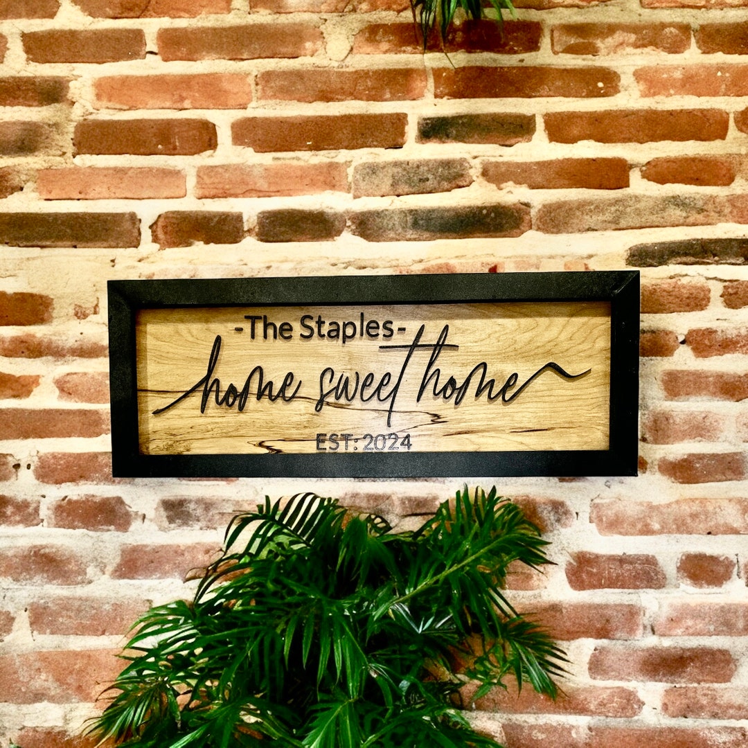 Customized Home Decor With a Personalized Family Name Sign. This Custom ...