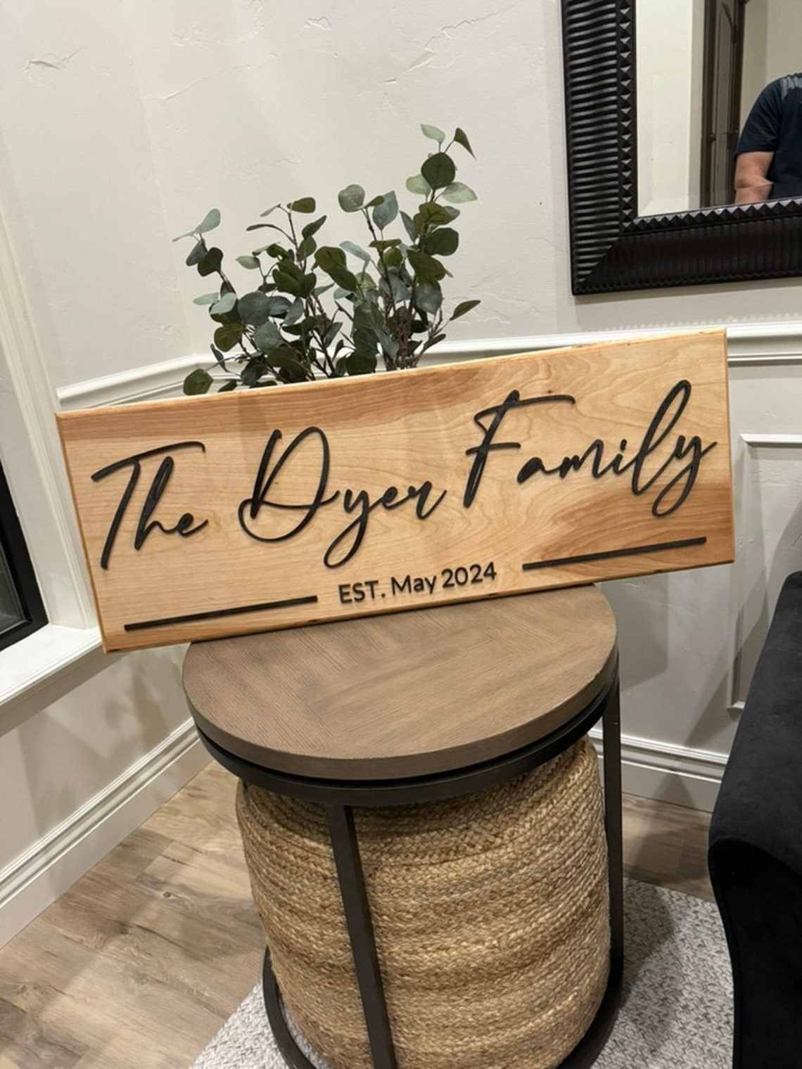 A Beautifully Crafted Wooden Sign Featuring the Family Name Sign or EST ...