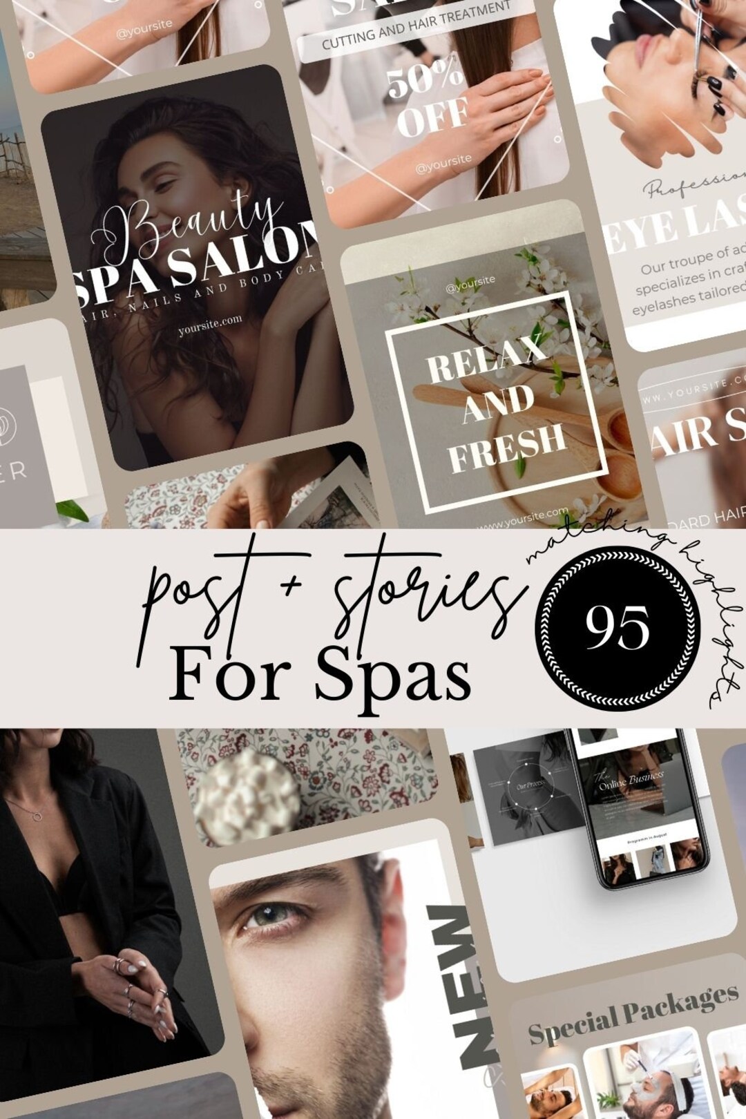 95 Spa Treatment Instagram Templates | Spa Instagram Stories | Nail ...