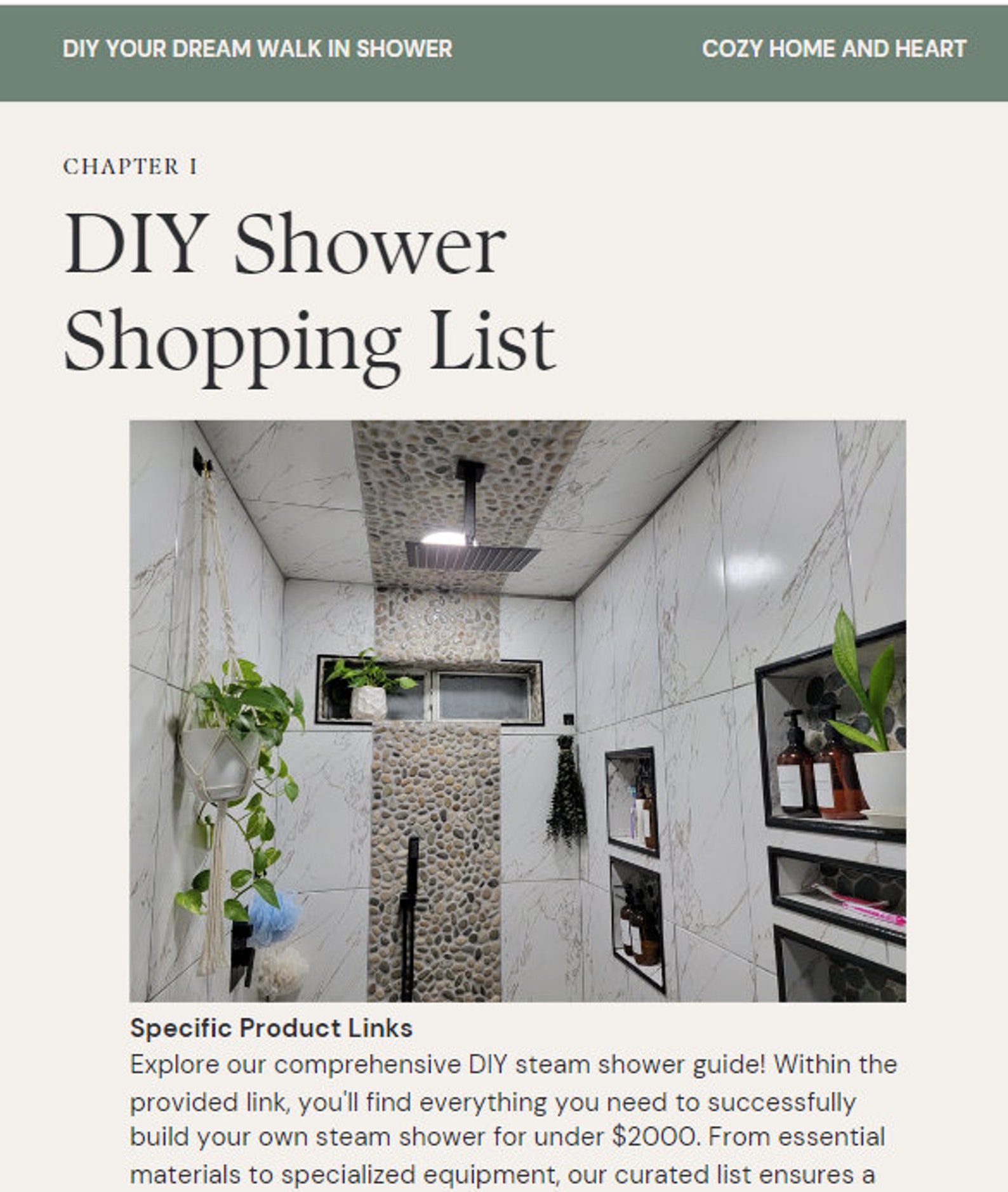 DIY Walk in Steam Shower Guide Build Under 2000 Dollars | Easy ...